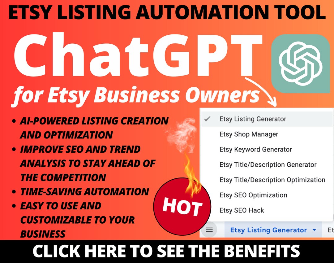 Chatgpt Etsy Listing Automation | Save Time and Optimize Your Etsy Rank ...