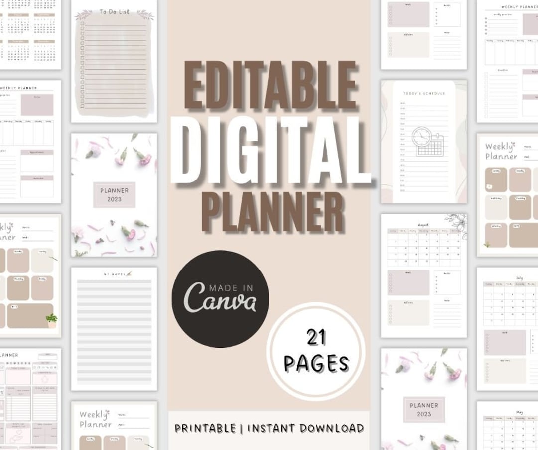 Printable Digital Planner Daily / Weekly / Monthly. - Etsy