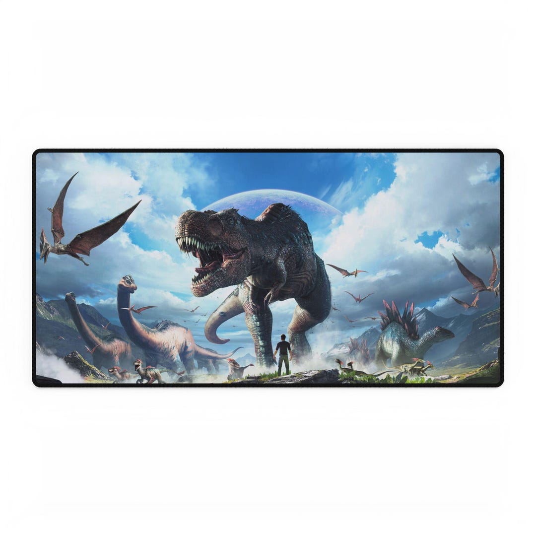 Ark Survival Evolved Desk Mat, Dinosaur Gaming Mouse Pad, Office Desk ...