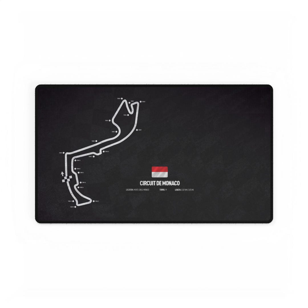Monaco F1 Race Track Gaming Desk Mat, Monaco Circuit Design F1 Fans ...