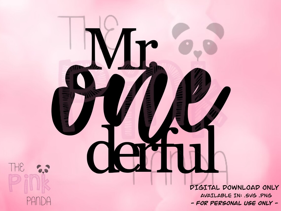 SVG File: Mr. One-derful Cake Topper Template - Cricut, Silhouette ...