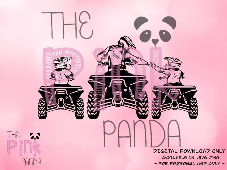 SVG File: ATV Father & Kids - Cricut, Silhouette, ( .svg + .png Files ...