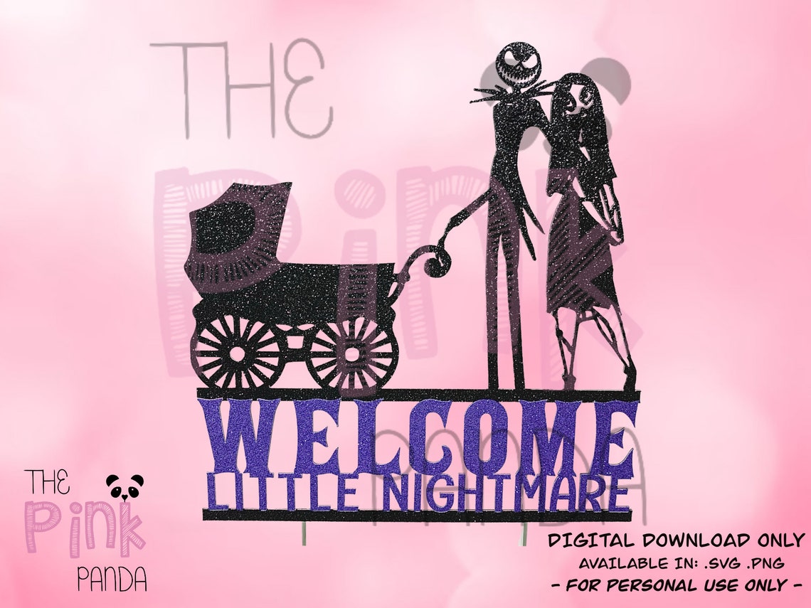 SVG File: Welcome Little Nightmare Cake Topper Template - Cricut ...