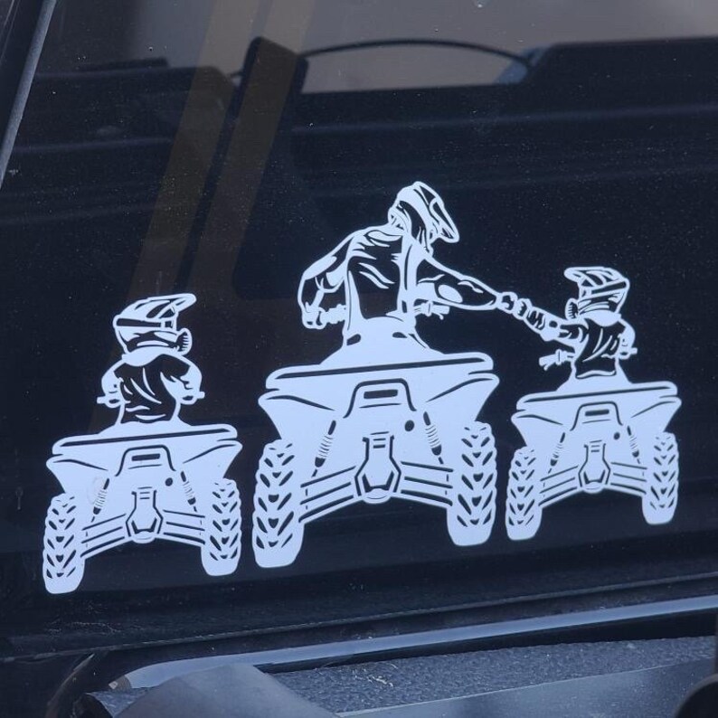 SVG File: ATV Father & Kids - Cricut, Silhouette, ( .svg + .png Files ...