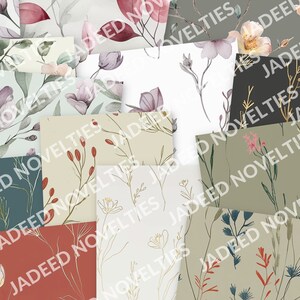 Colorful Leaf Digital Paper | Watercolor Scrapbook Papers | Seamless ...