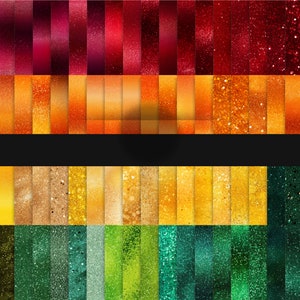 Glitter Digital Paper | Ombre Digital Glitter | Rainbow Glitter ...