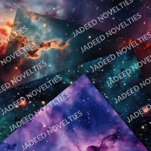 140 Galaxy Watercolor Digital Paper| Seamless Pattern, Stardust ...