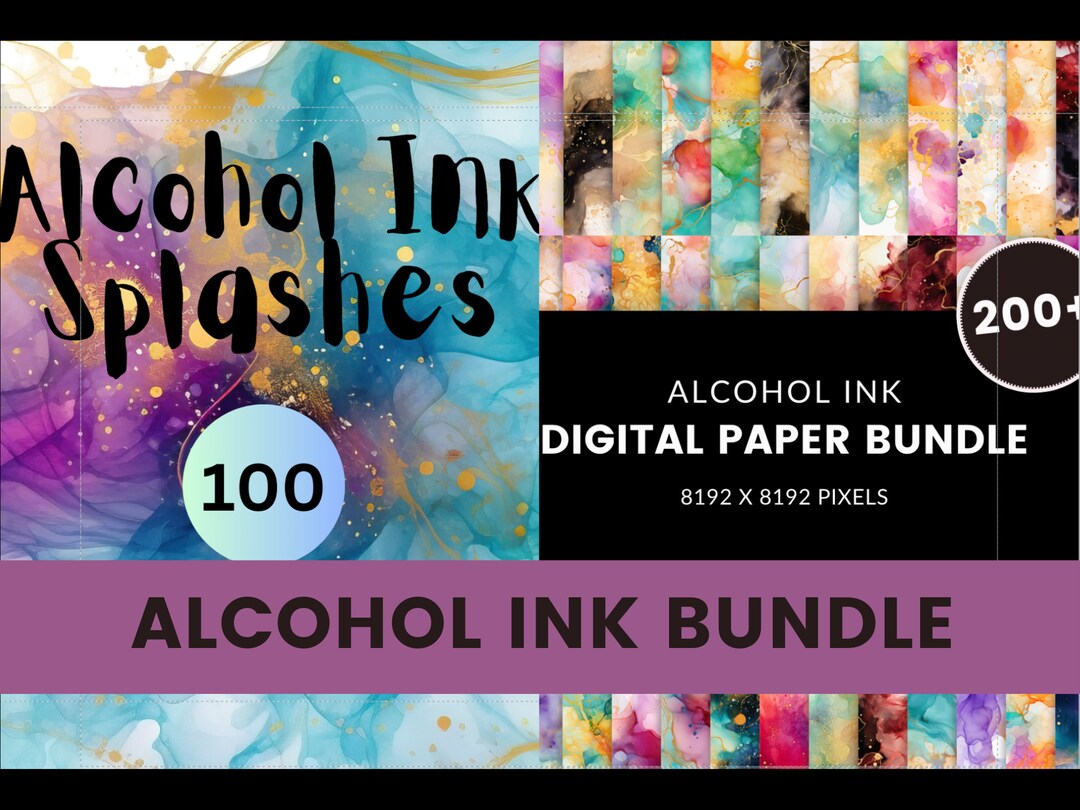 300 Alcohol Ink Clipart | Watercolor Clipart| Alcohol Ink Digital Paper ...