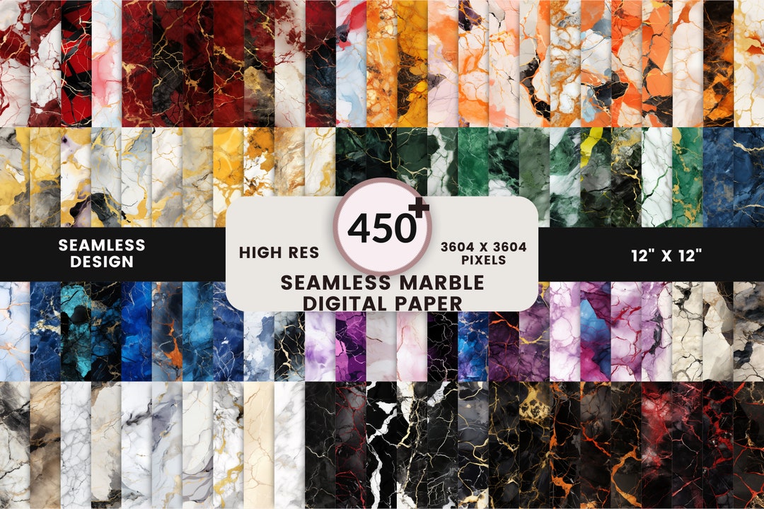 Marble Digital Print Marble Digital Paper Seamless Patterns, White ...