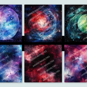 140 Galaxy Watercolor Digital Paper| Seamless Pattern, Stardust ...