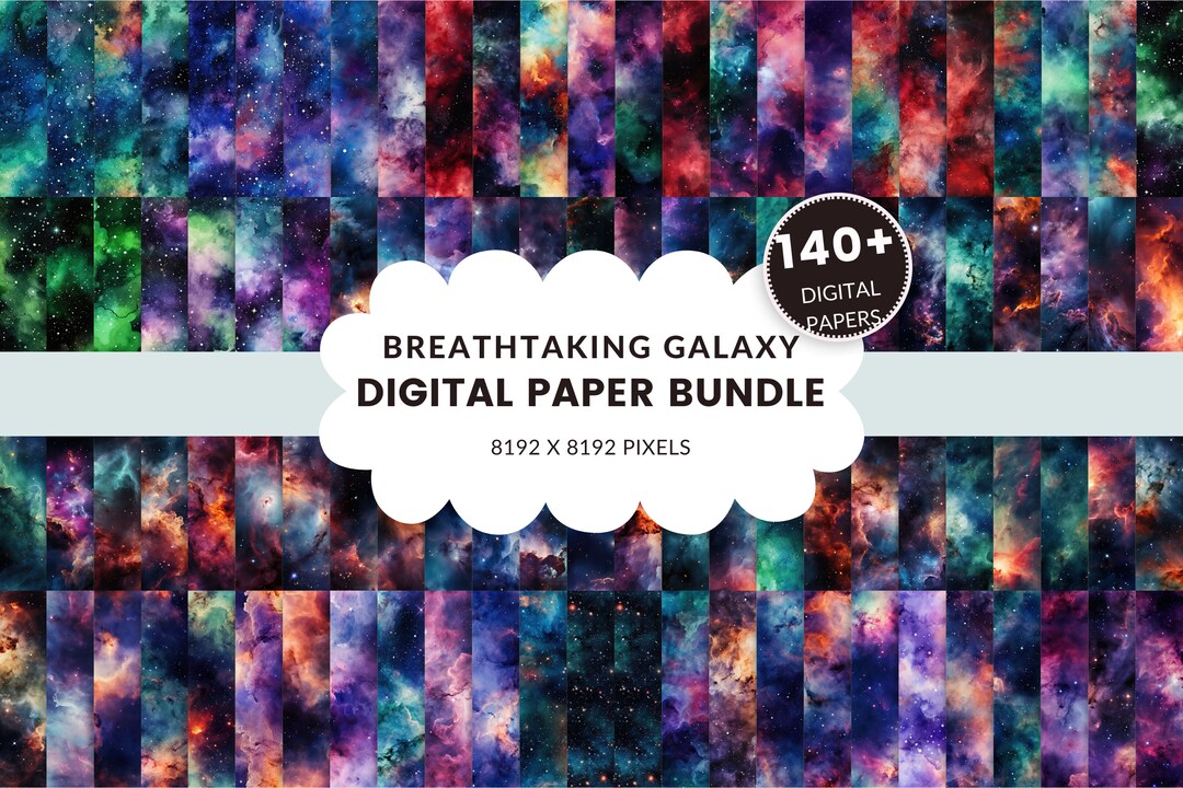 140 Galaxy Watercolor Digital Paper| Seamless Pattern, Stardust ...