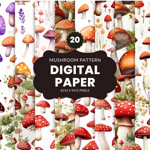 150+ Watercolor Mushrooms | Cute Forest Nature Toadstool Clip Art PNG ...