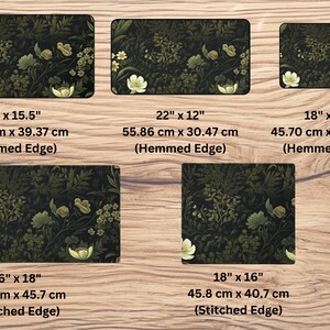 Botanical Green Desk Mat, Floral Desk Mat, Vintage Cottagecore Desk Mat ...