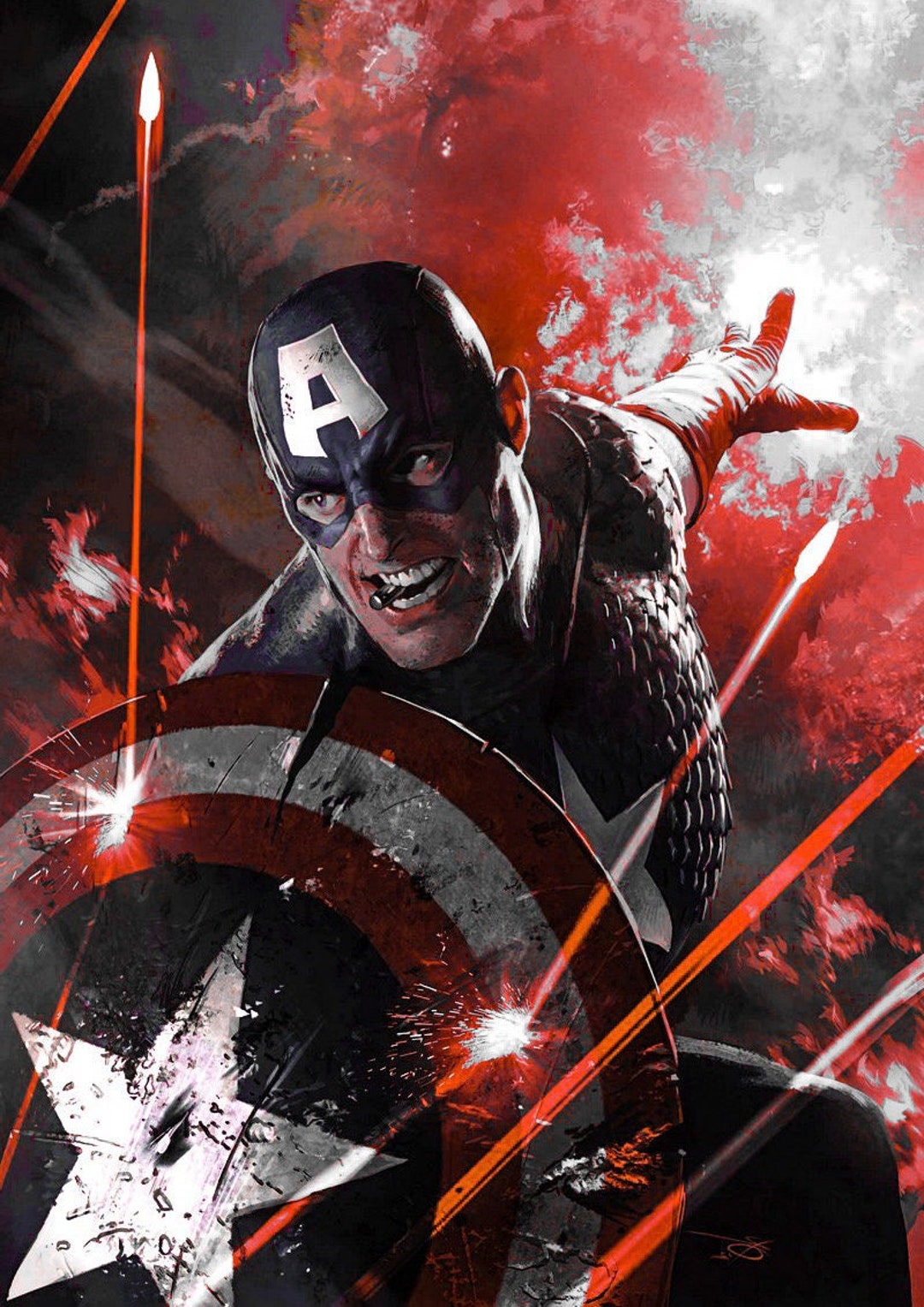 Marvelous Comics Canvas Captain - Etsy