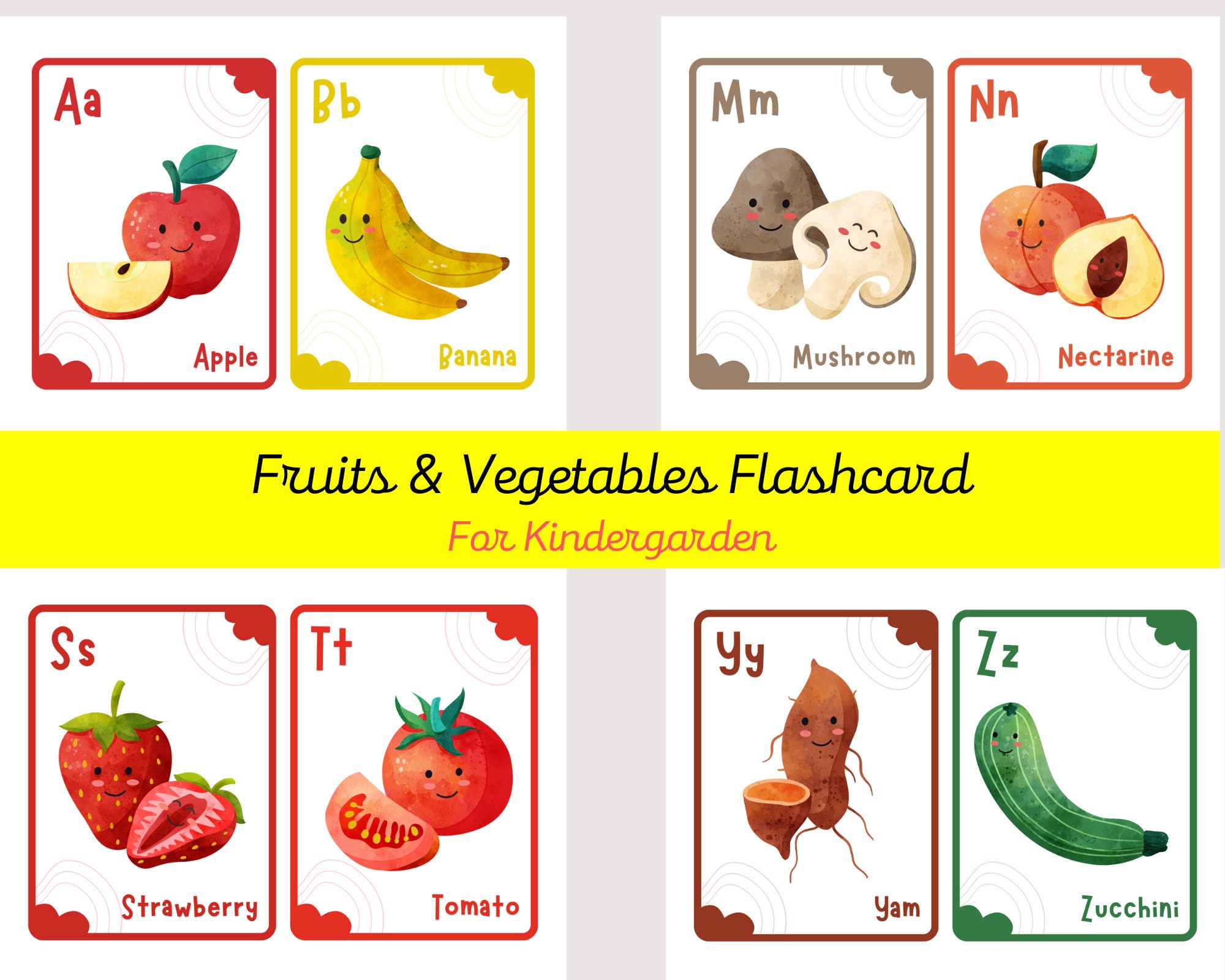 KINDERGARTEN FLASHCARD TEMPLATE 3 for - Etsy Canada