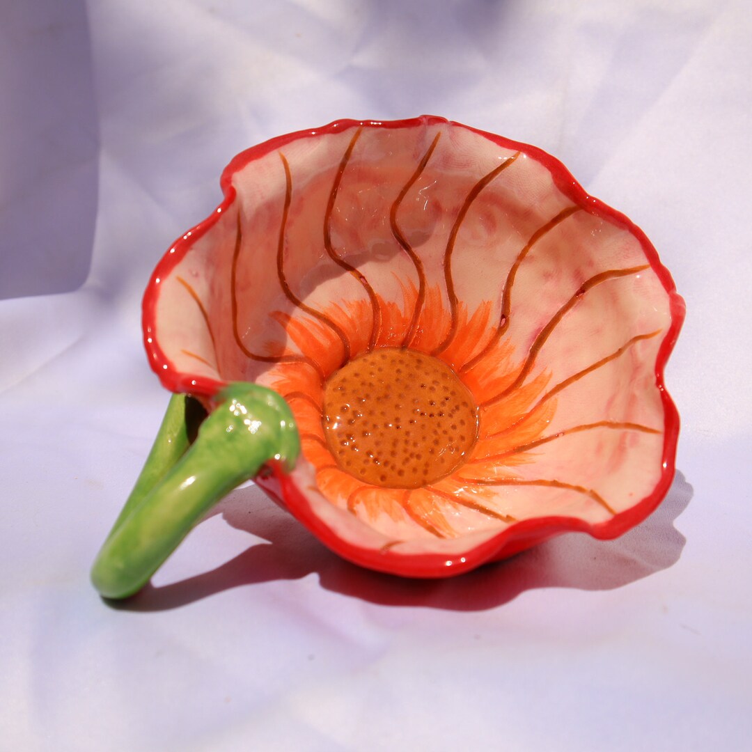 Handmade Ceramic Flower Mug Tea or Coffee Mug Gift for Her - Etsy