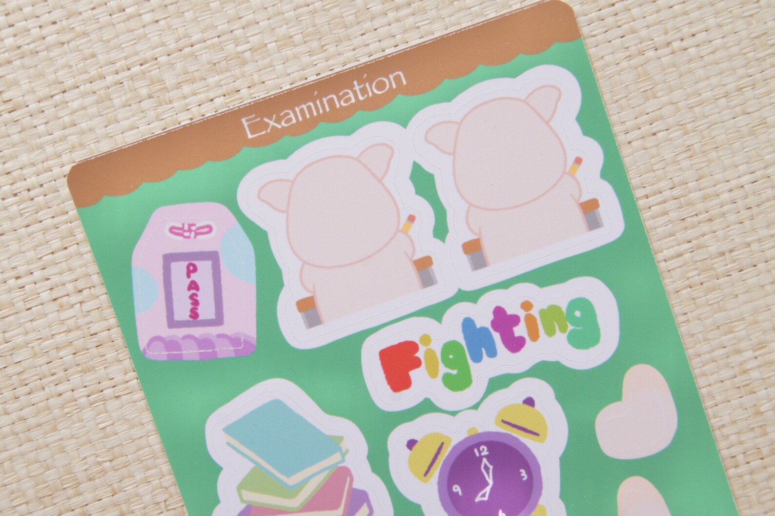 Examination Stationary Set, Sticker Sheet, Memo Pad, Post Card, Freebie ...