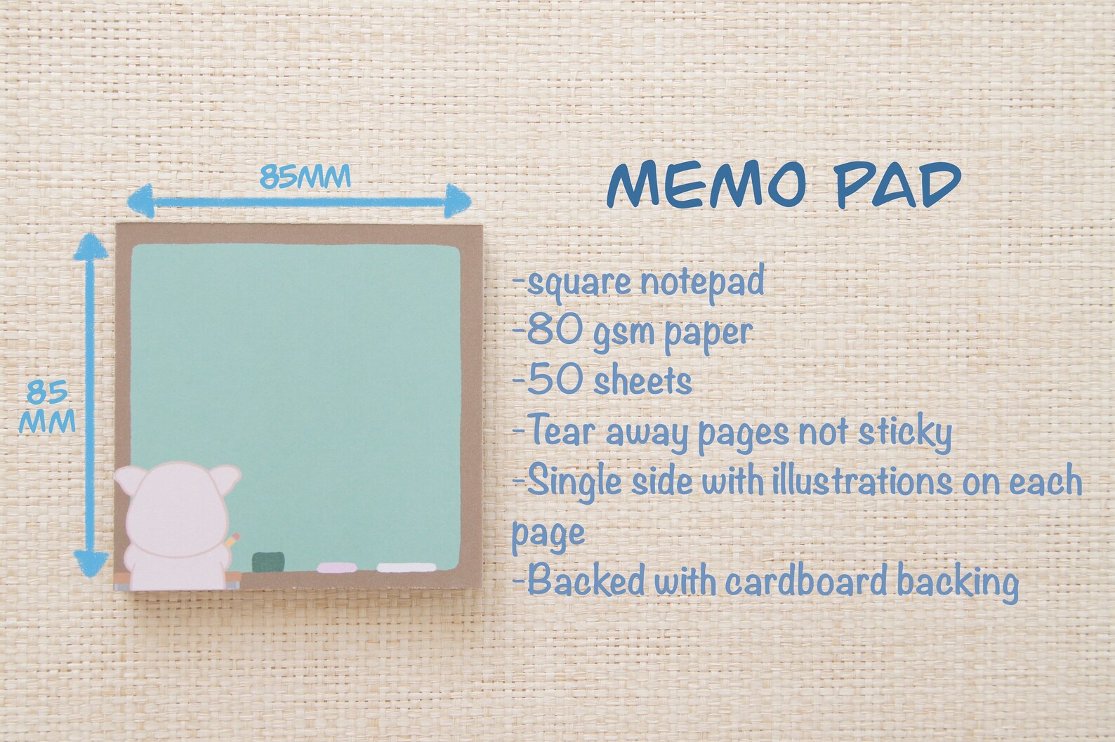 Examination Stationary Set, Sticker Sheet, Memo Pad, Post Card, Freebie ...