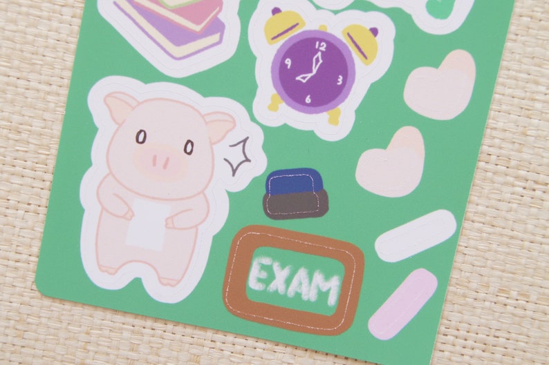 Examination Stationary Set, Sticker Sheet, Memo Pad, Post Card, Freebie ...