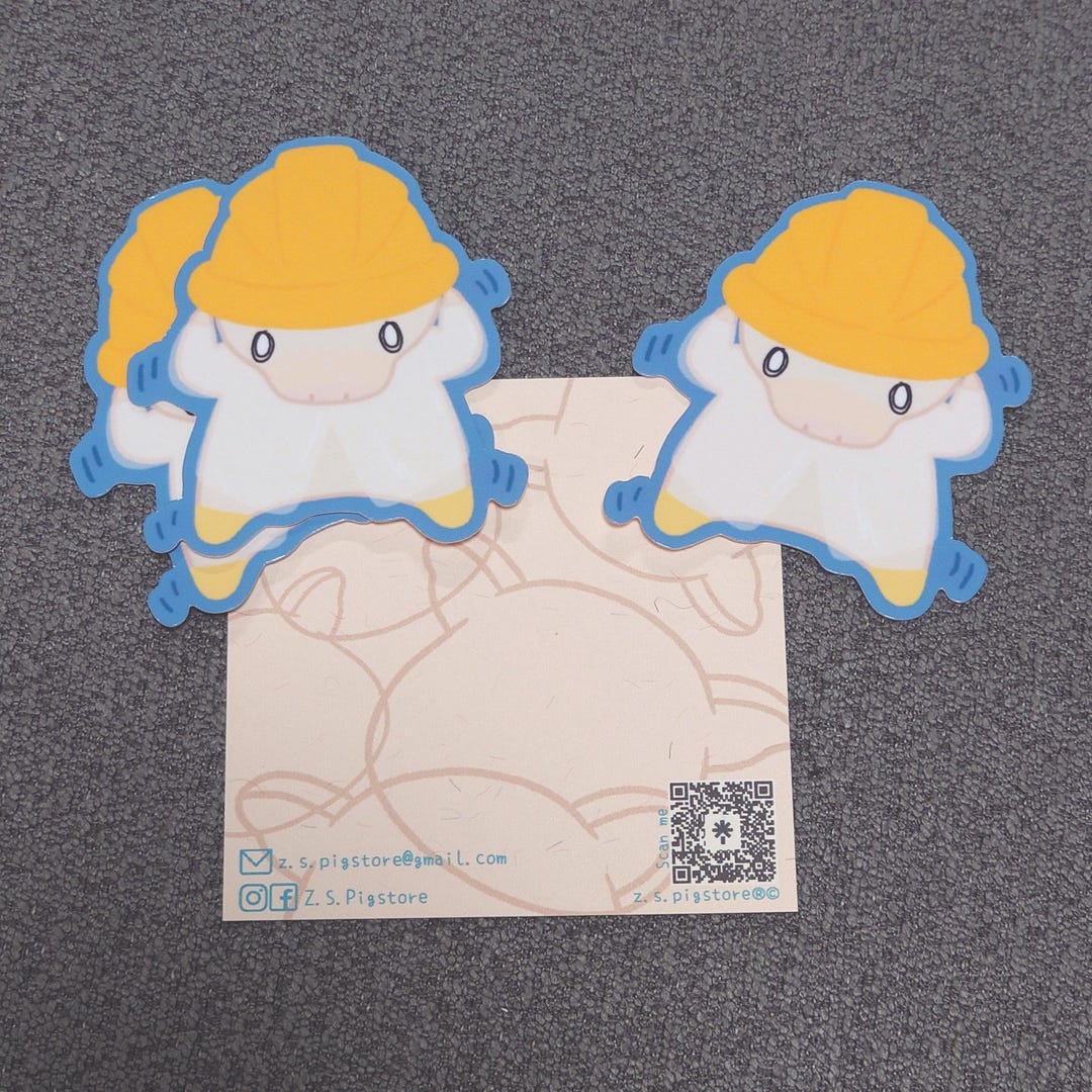 Typhoon Pig Sticker, Cute Sticker, Waterproof Sticker, Laptop Sticker ...