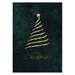 Elegant Green and Gold Christmas Tree Card - Golden Christmas Tree ...
