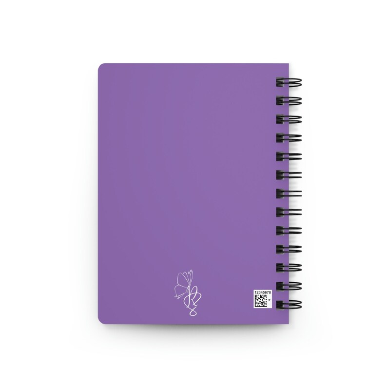 Purple Floral Spiral Bound Journal - Etsy