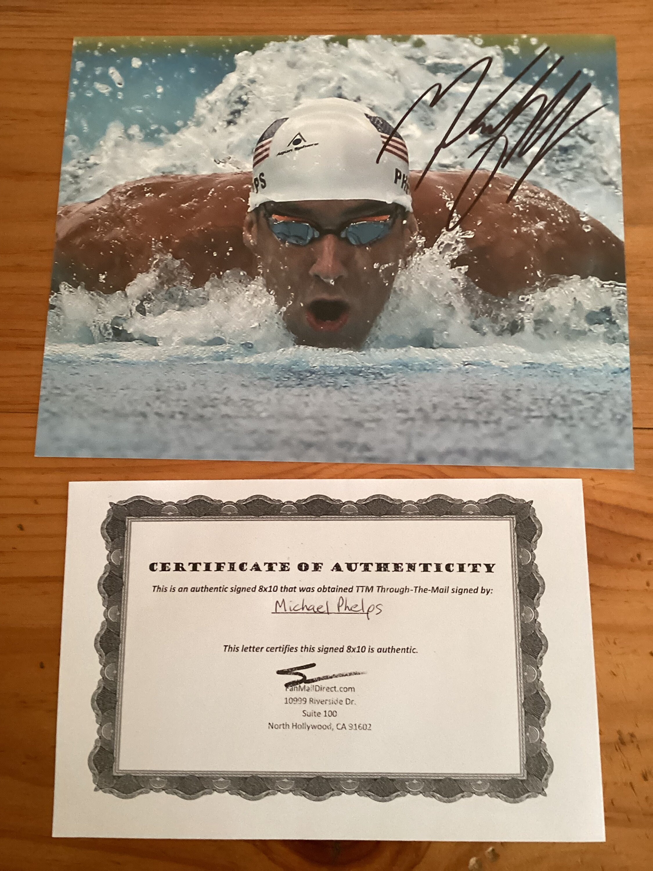 Michael Phelps Hand Signed 8x10 Photo With COA - Etsy