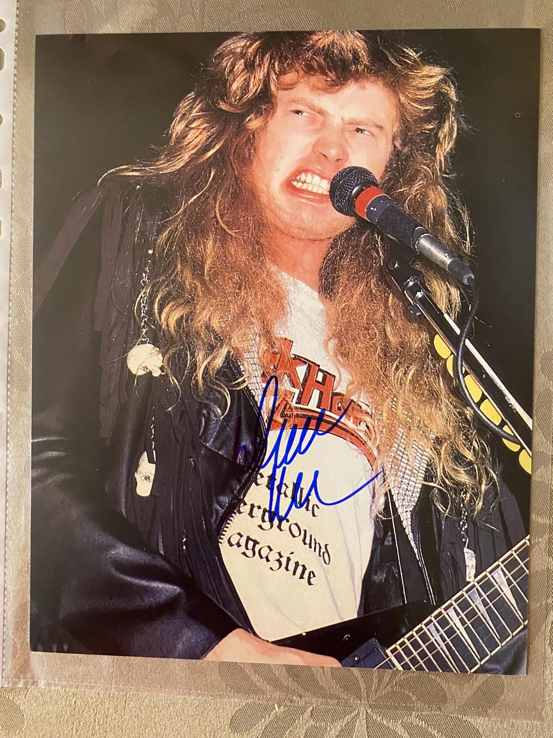Dave Mustaine Metallica Signed 8x10 Photo With COA - Etsy