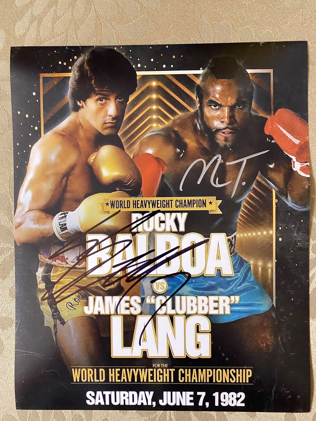 Sylvester Stallone & Mr T Rocky Hand Signed 8x10 Photo With COA - Etsy