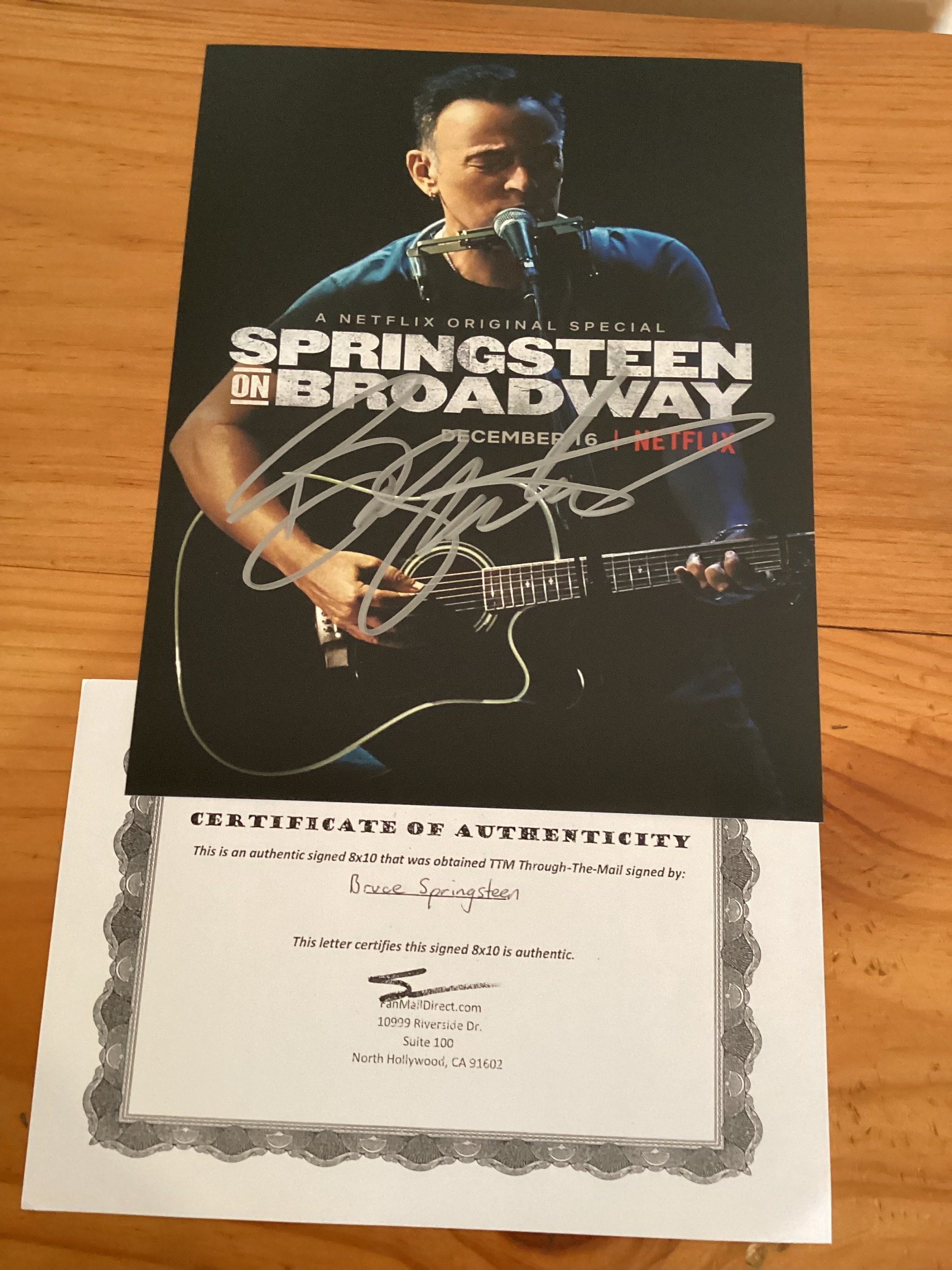Bruce Springsteen Hand Signed 8x10 Photo With COA - Etsy