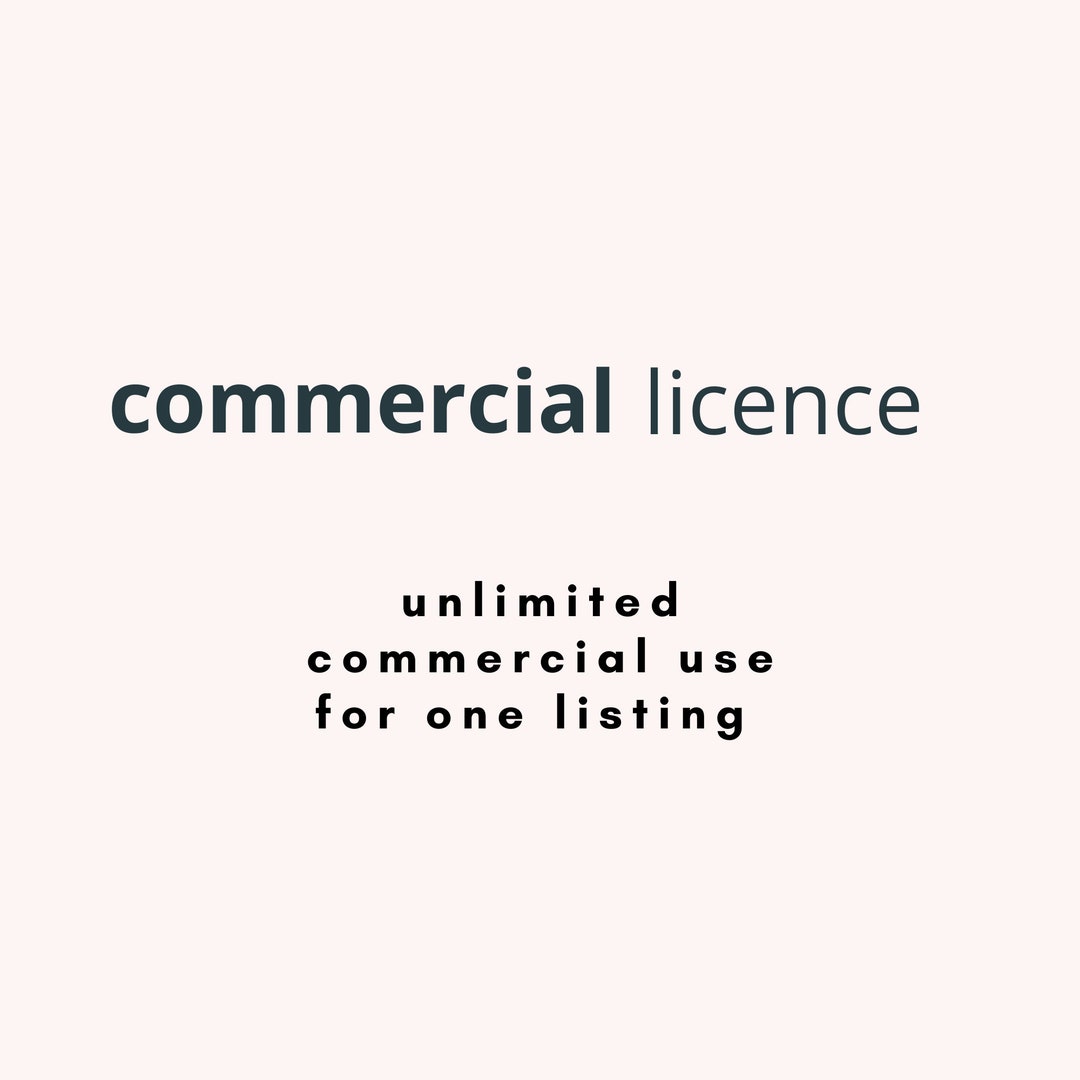 Unlimited Commercial Licence for One Listing - Etsy