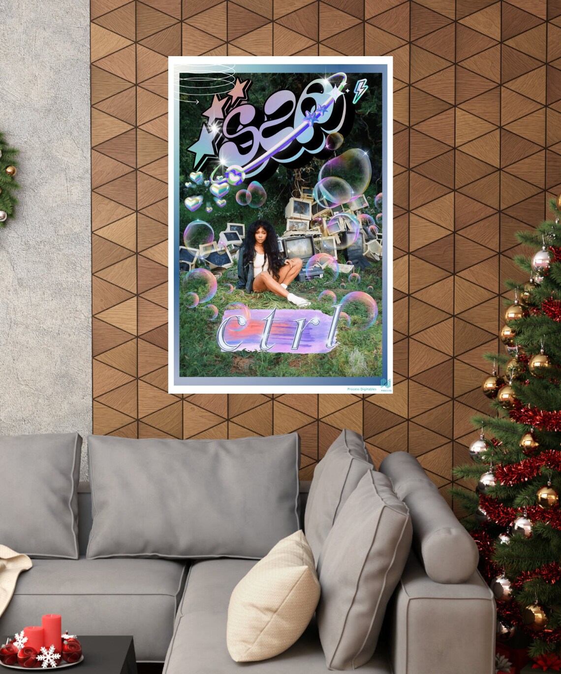 Sza Poster SVG PNG & JPEG, Instant Download Digital Files, Ctrl Album ...