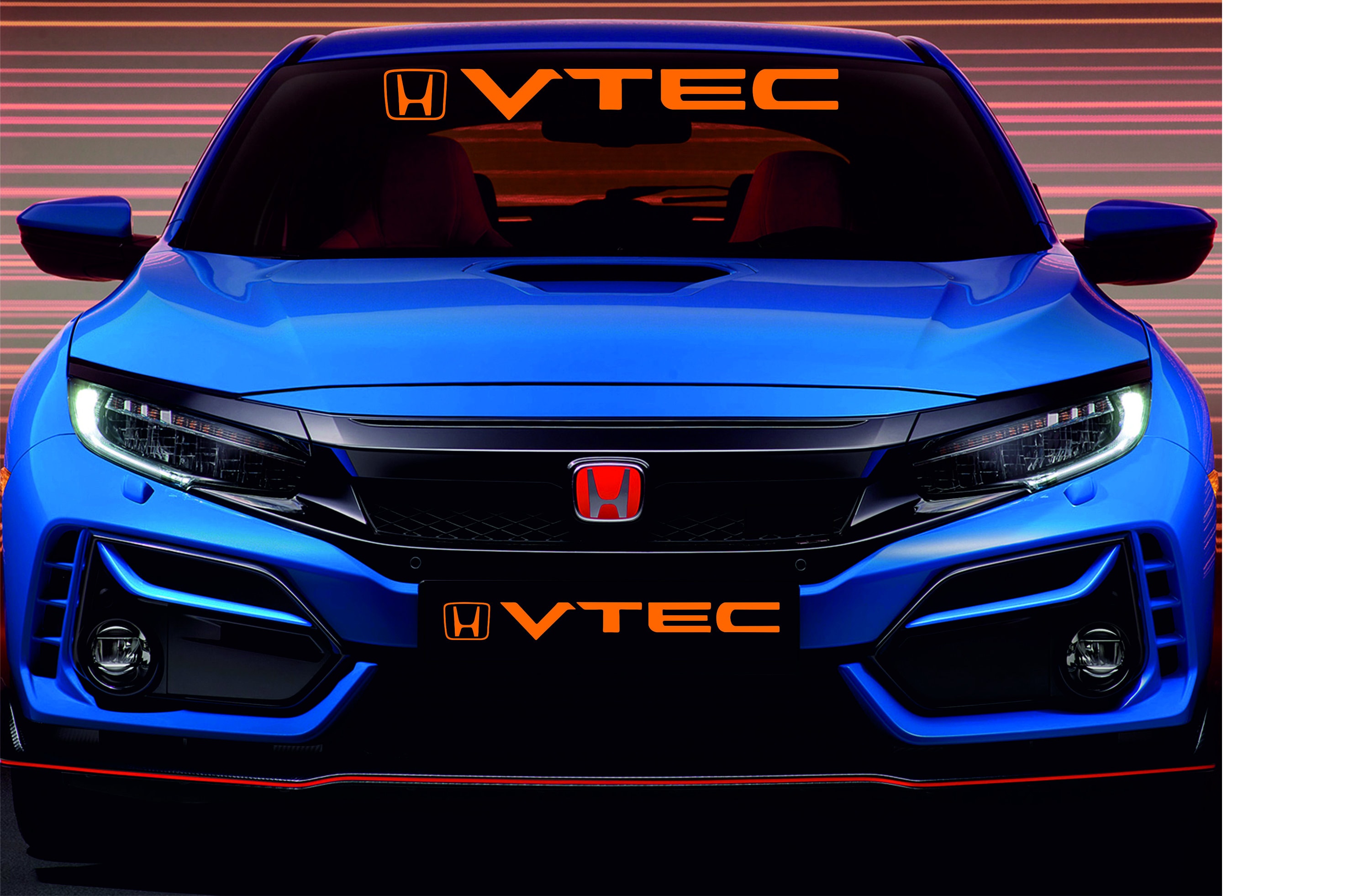 Honda VTEC Logo Windshield Vinyl Decal Sticker,civic Stickers,civic ...