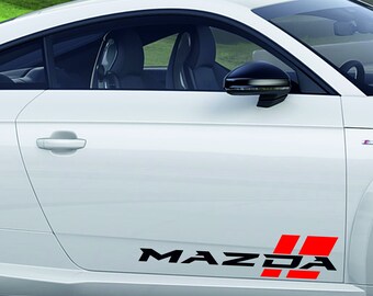 2 X Zoom Zoom Heartbeat Sticker Car Decal Mazda Mazdaspeed 3 6 Protege ...