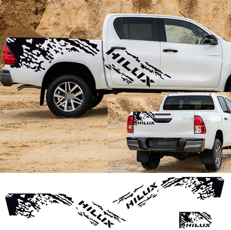 Toyota Sticker Hilux Tailgate Rear Door Decal Pick up D4D Toyota Decals ...