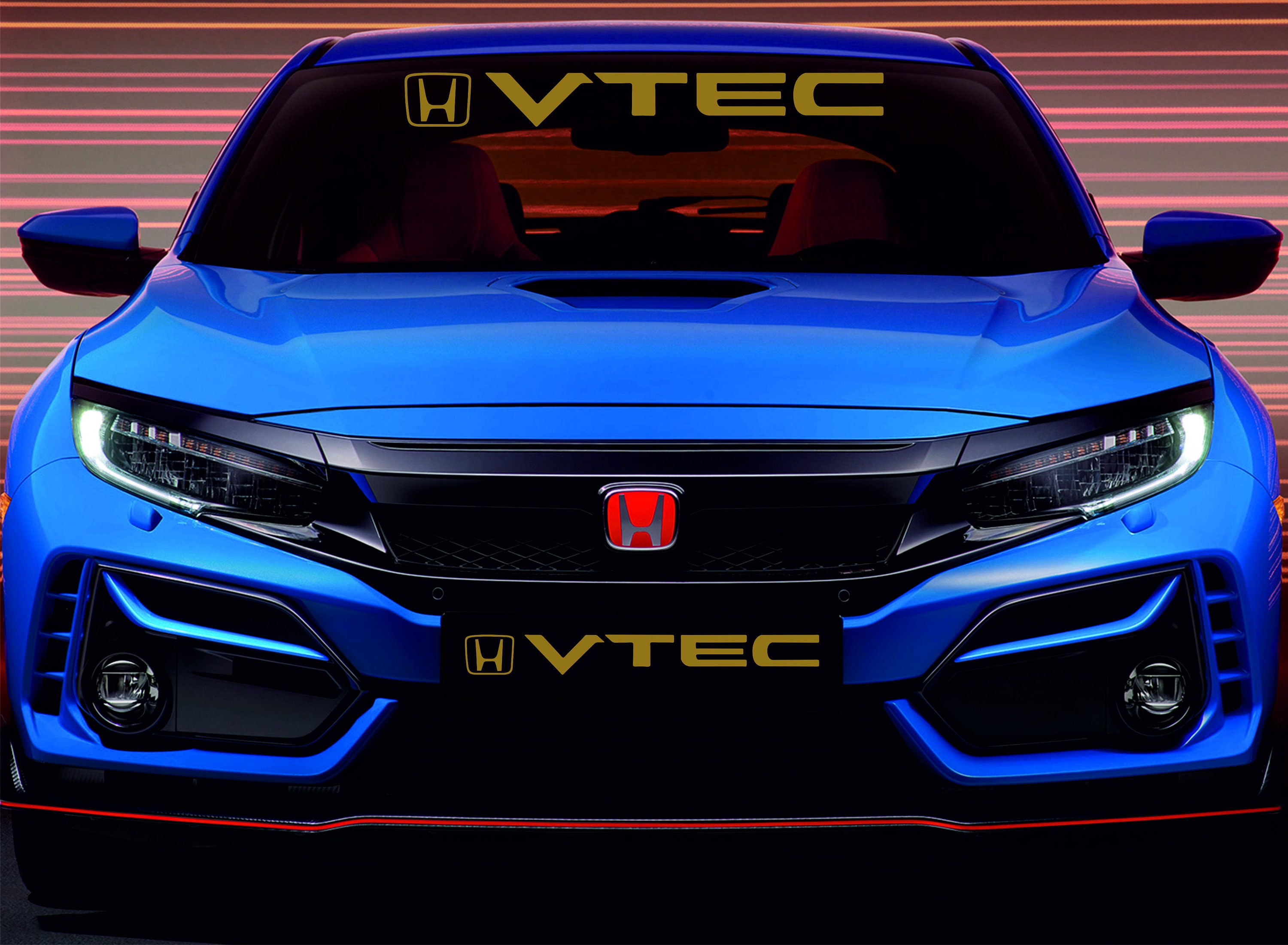 Honda VTEC Logo Windshield Vinyl Decal Sticker,civic Stickers,civic ...
