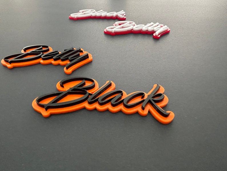 Custom Cursive Font Car Emblem Custom Colors Installs in Seconds 1.5 ...