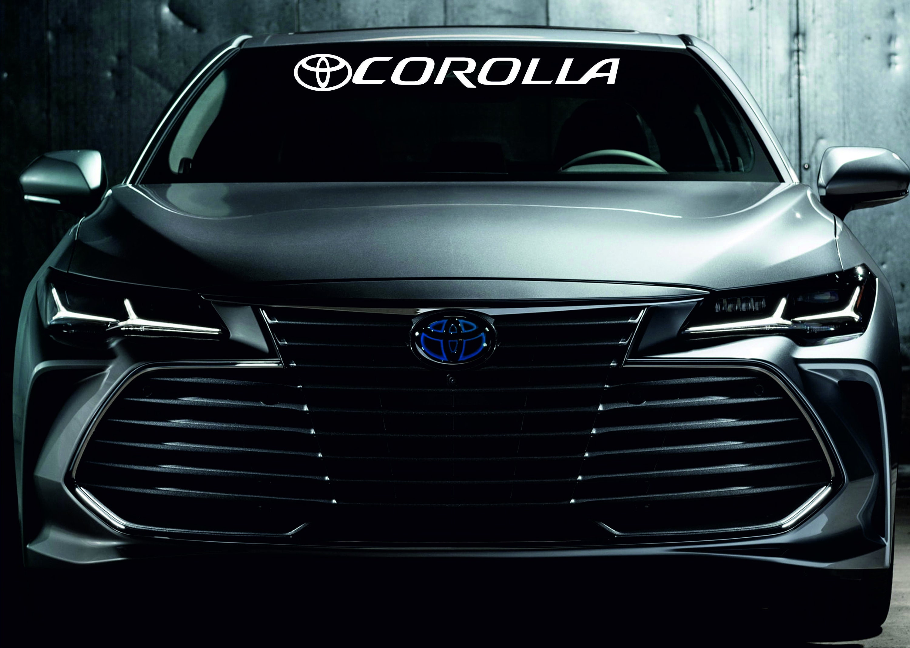 Toyota Corolla Logo Windshield Vinyl Decal Stickertoyota Window Sticker ...