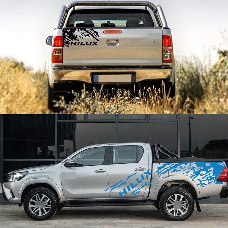 Toyota Sticker Hilux Tailgate Rear Door Decal Pick up D4D Toyota Decals ...