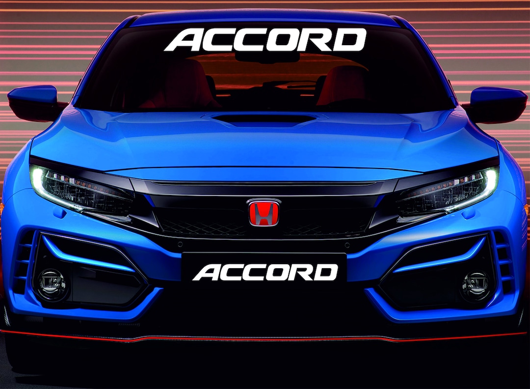 Honda Logo Windshield Vinyl Decal Sticker,accord Stickers,accord Decals ...