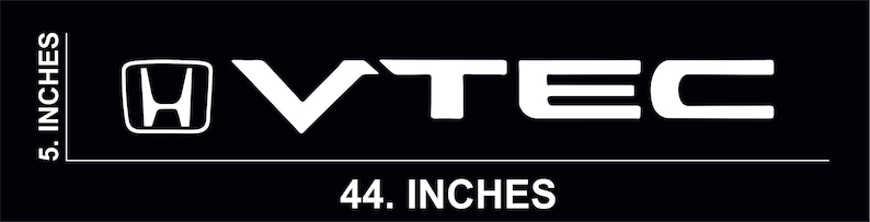 Honda VTEC Logo Windshield Vinyl Decal Stickercivic - Etsy