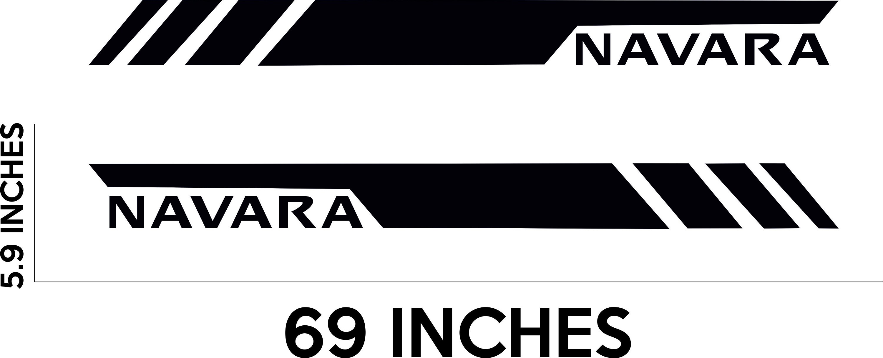 2 Pcs Panel Door Side Stripes for NISSAN NAVARA Decal Sticker, Nissan ...