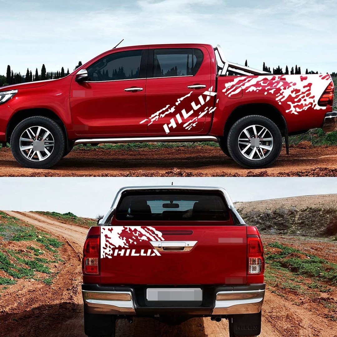 Toyota Sticker Hilux Tailgate Rear Door Decal Pick up D4D Toyota Decals ...