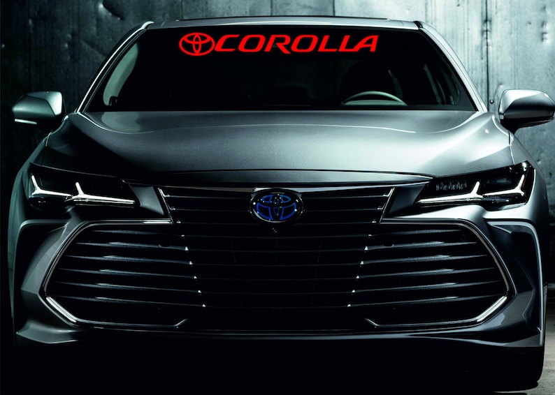 Toyota Corolla Logo Windshield Vinyl Decal Stickertoyota - Etsy