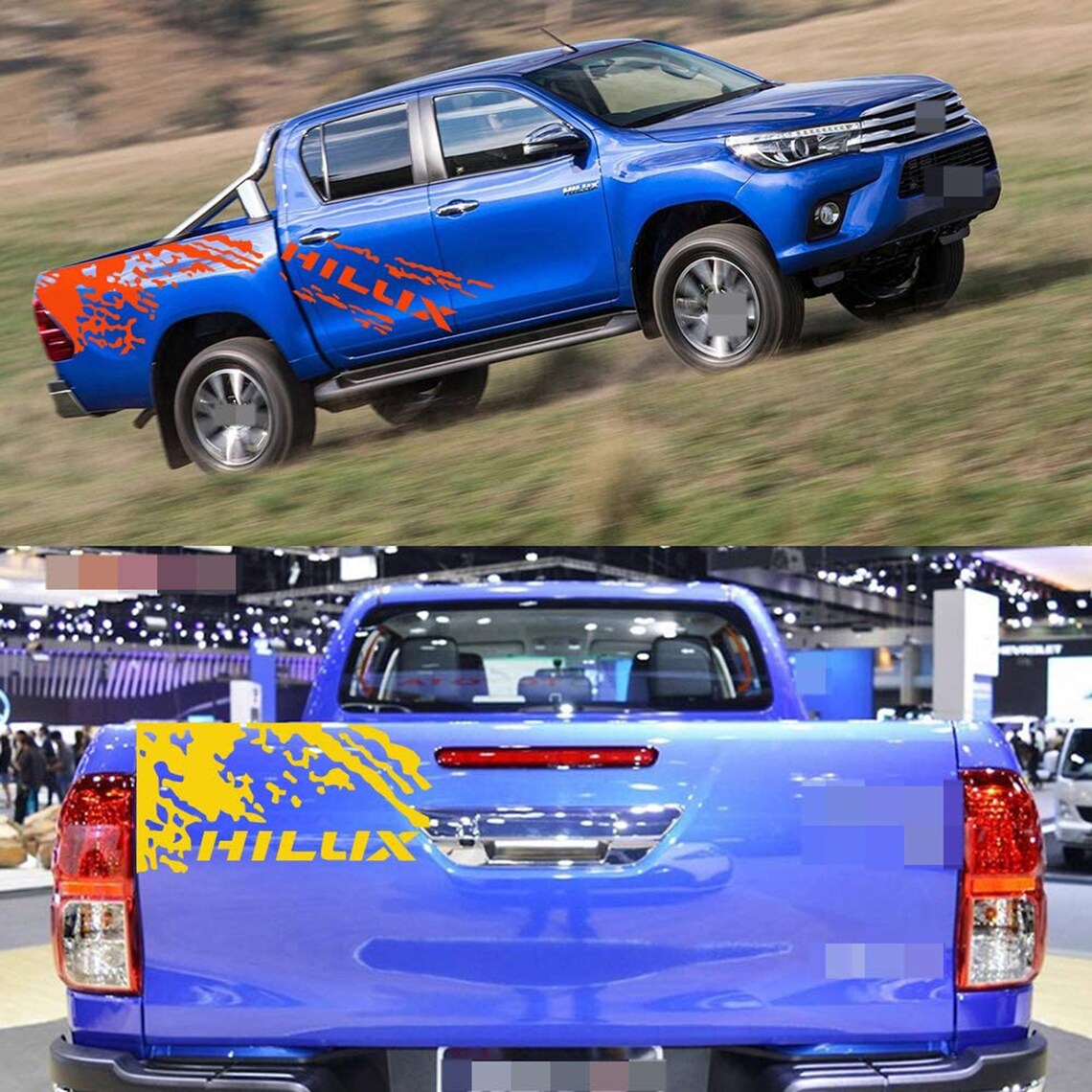 Toyota Sticker Hilux Tailgate Rear Door Decal Pick up D4D Toyota Decals ...