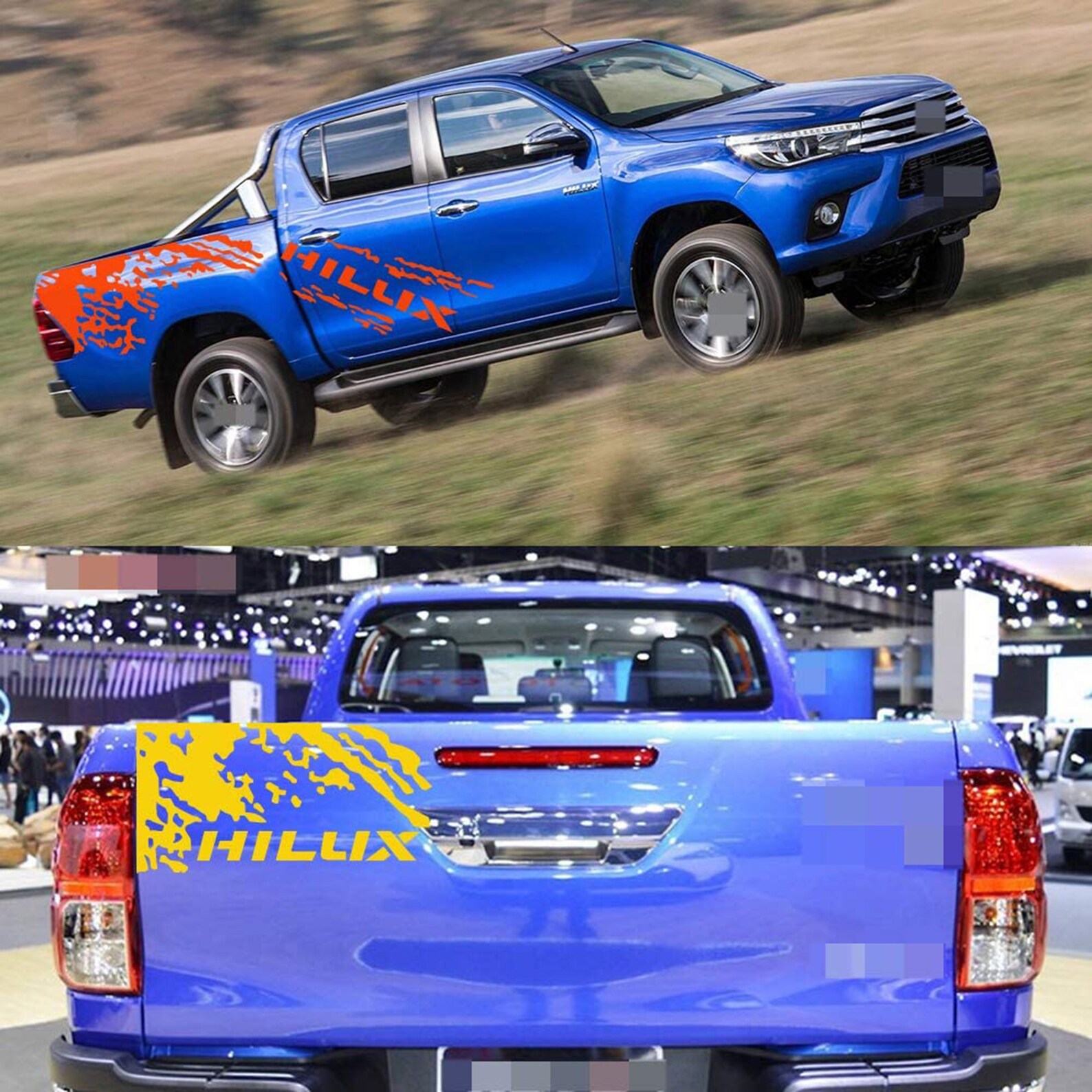 Toyota Sticker Hilux Tailgate Rear Door Decal Pick up D4D Toyota Decals ...