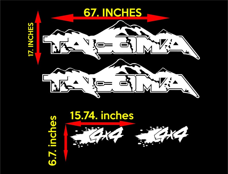 Toyota TRD 4X4 off Road Decal / Tacoma Decal,mountain Decal,stickers ...