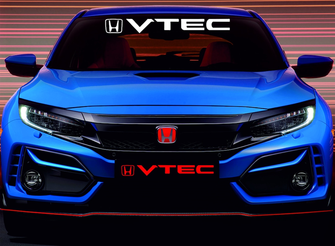 Honda VTEC Logo Windshield Vinyl Decal Sticker,civic Stickers,civic ...
