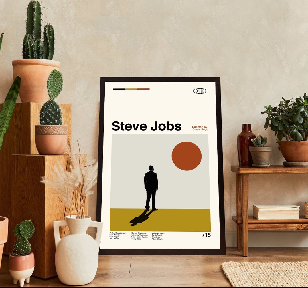 Steve Jobs Poster, Steve Jobs Print, Movie Poster, Midcentury Art ...