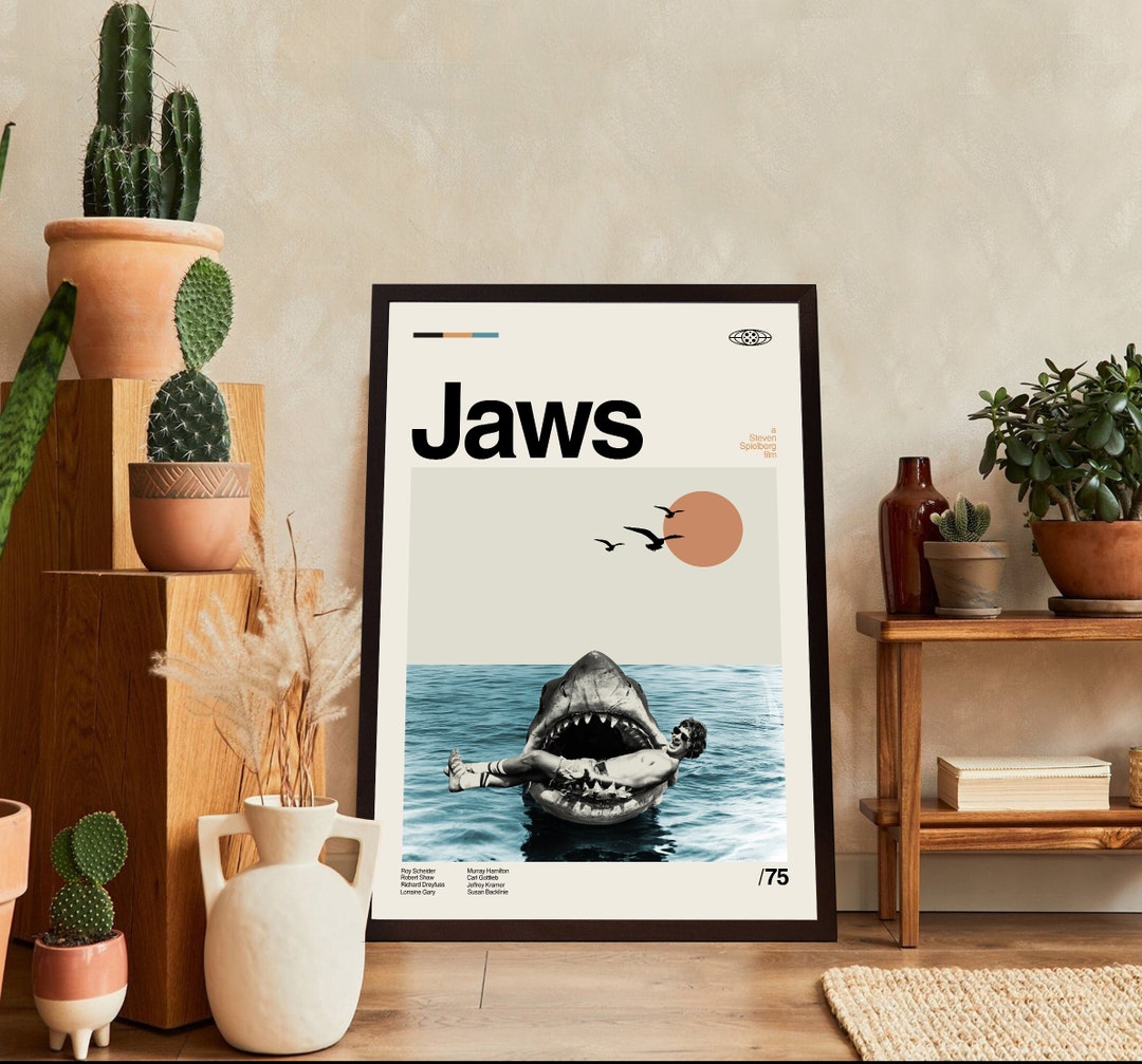 Jaws Movie Poster, Jaws Poster, Jaws Print, Movie Poster, Vintage ...